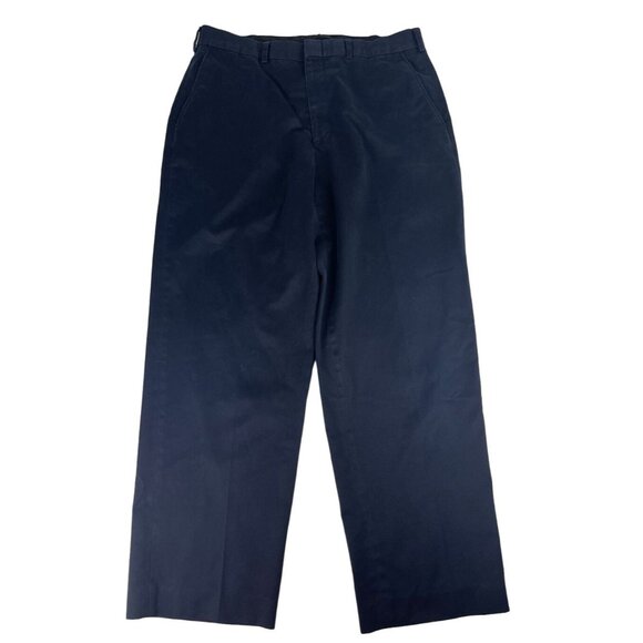 Lands' End | Pants | Lands End Mens Pants Navy Blue Cotton Flat Front ...